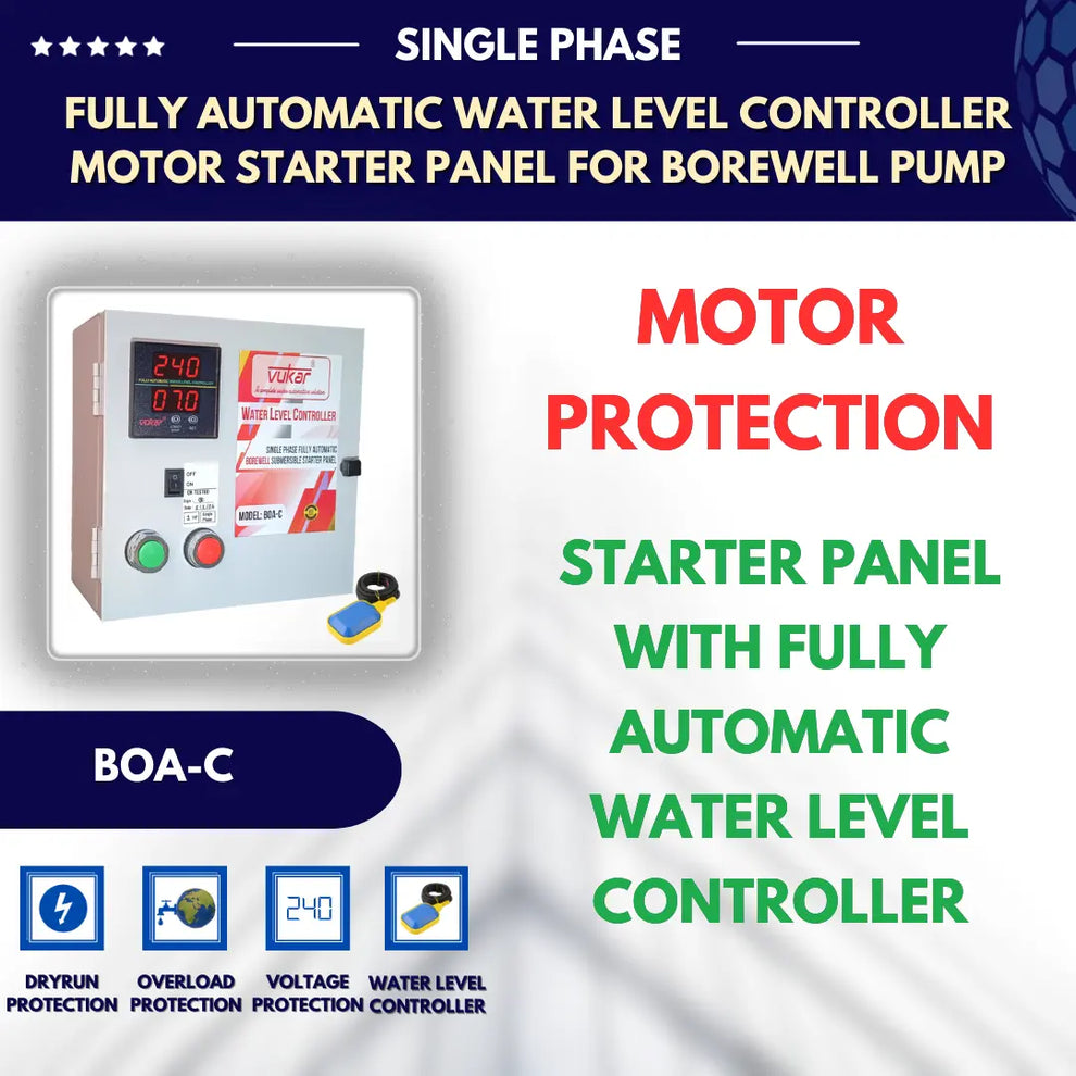 Vukar BOA-C: Best Borewell Water Level Controller with Automatic ...