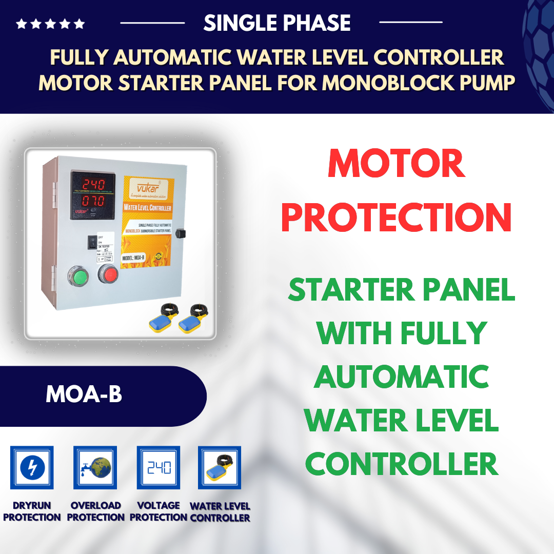 Single Phase Digital Water Level Controller Monoblock Motor Starter – VUKAR